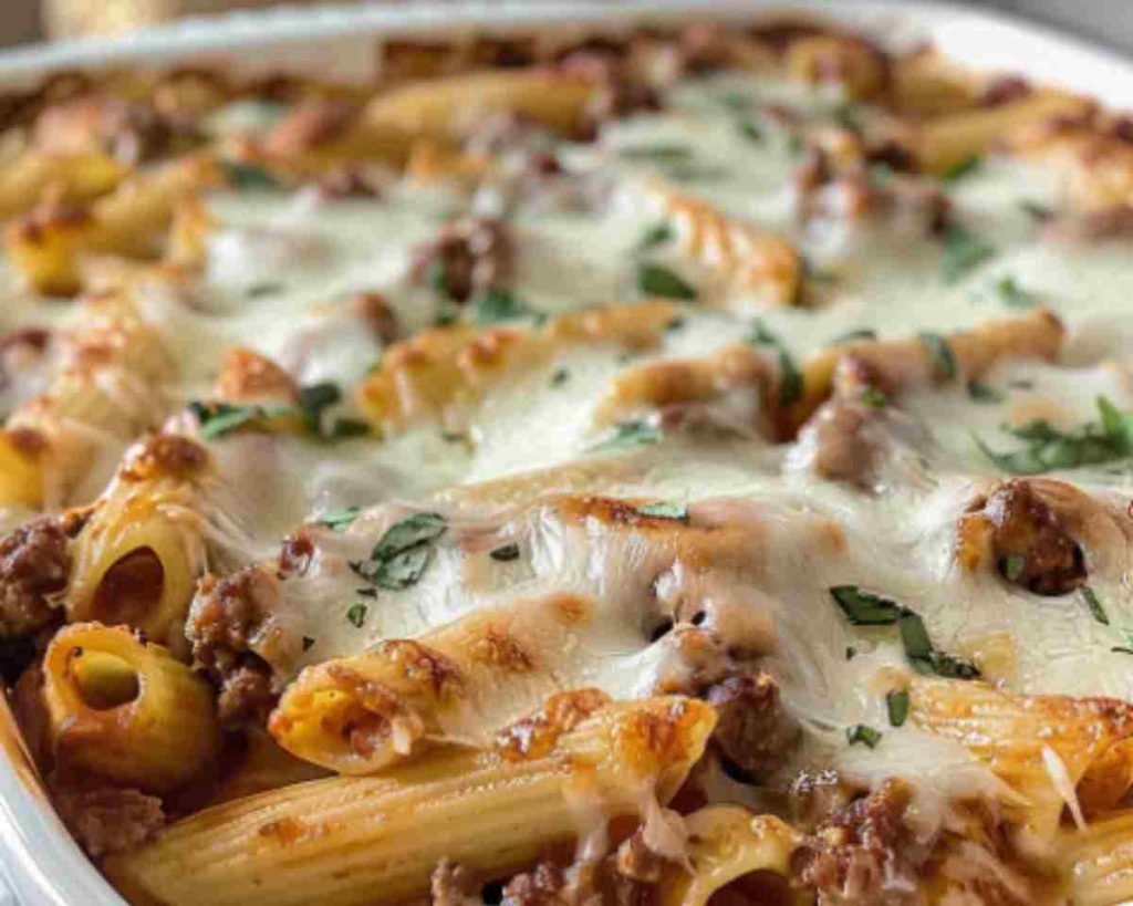 Cheesy Baked Mostaccioli - Easy Recipes Idea